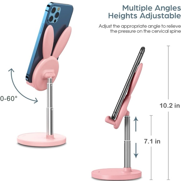 Other | Cute Cell Phone Stand Adjustable Bunny Phone Stand For Desk ...